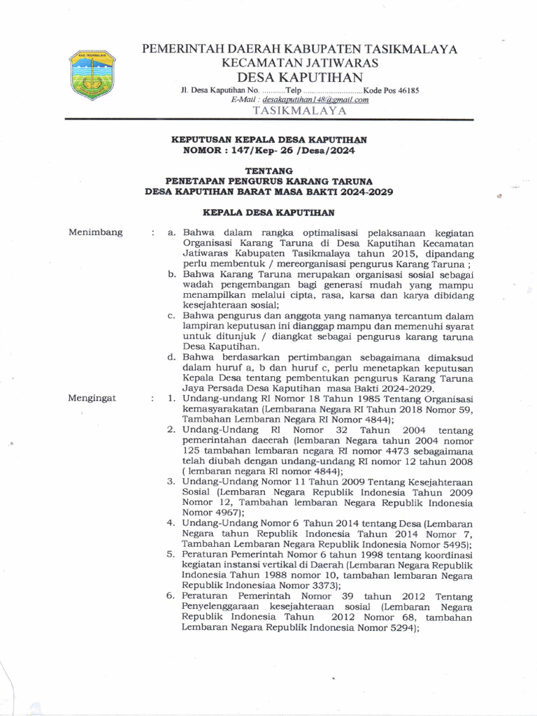 SK Karang Taruna 2024 | PDF