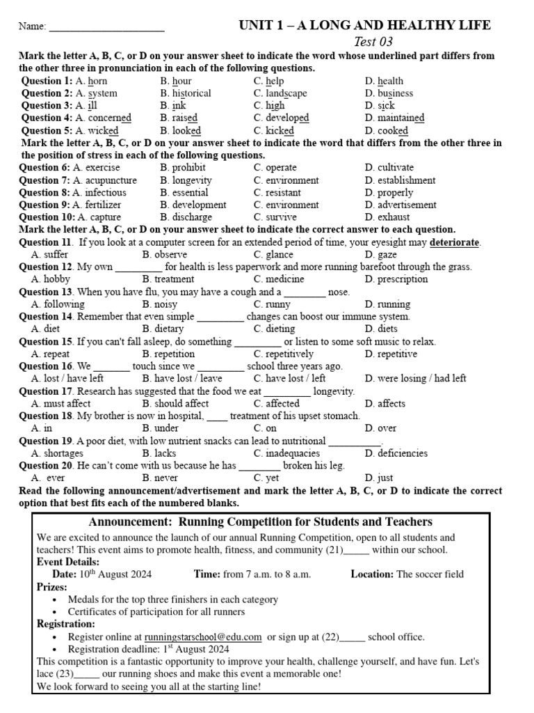 Test 3 4 Hs Pdf Educational Technology Physical Fitness