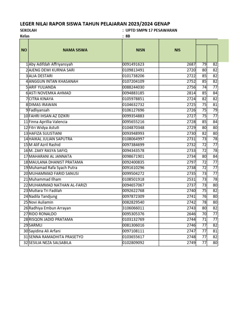 Leger 20232 8B | PDF