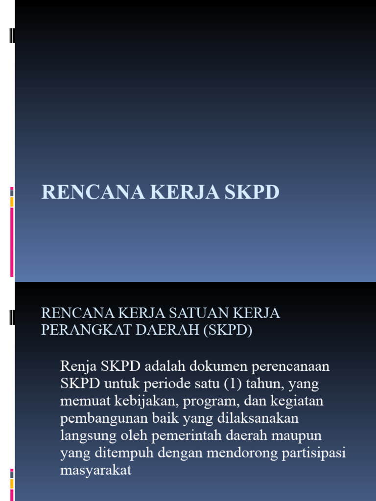 Renja SKPD | PDF