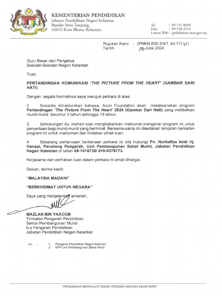 Hebahan Pertandingan Picture From The Heart | PDF