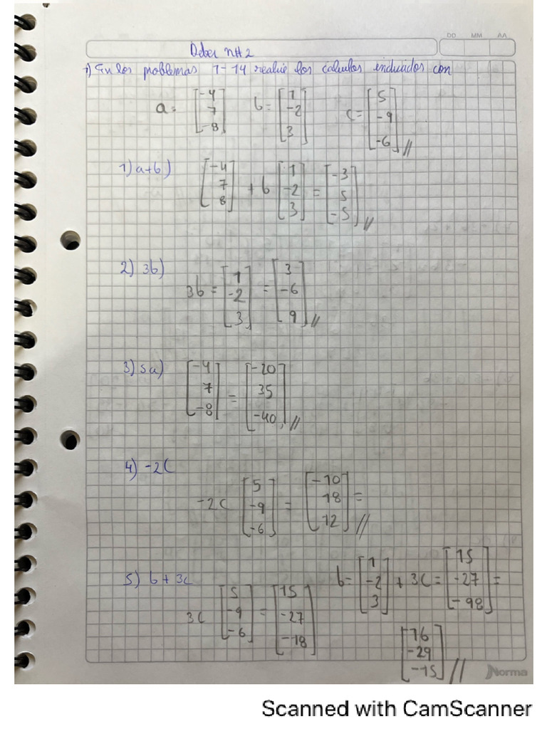 Deber Álgebra 2 | PDF