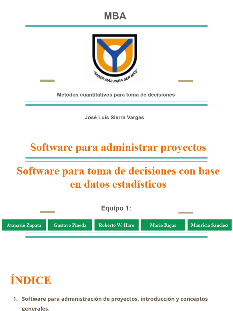 Software para Administrar Proyectos (Final Junio 1) | PDF | Software | Análisis de variación