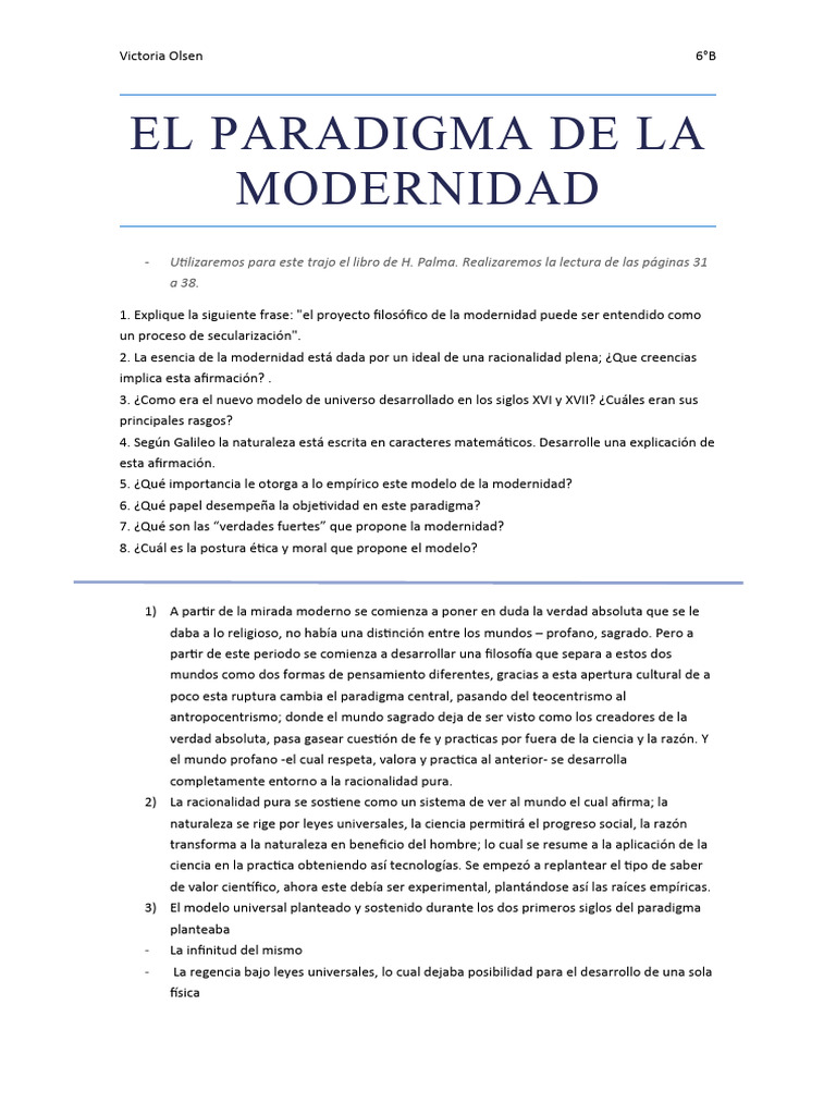 El Paradigma de La Modernidad | PDF | Empirismo | Science