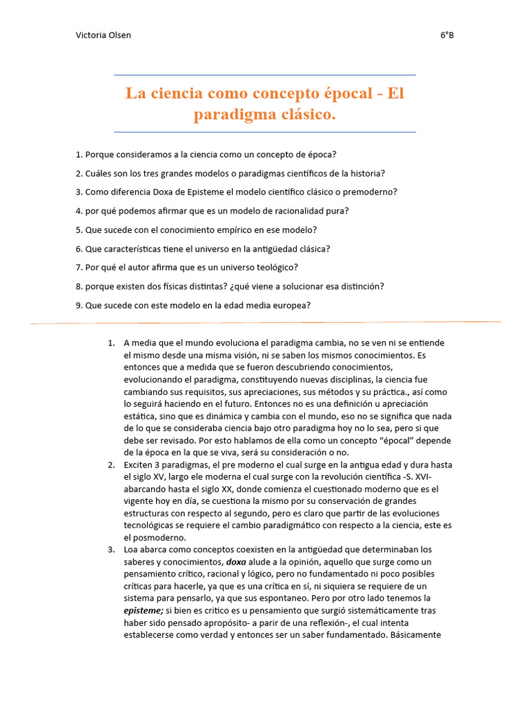 La Ciencia Como Concepto Épocal | PDF | Paradigma | Empirismo