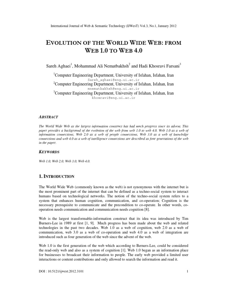 Evolution of The World Wide Web From Web | PDF | Semantic Web ...