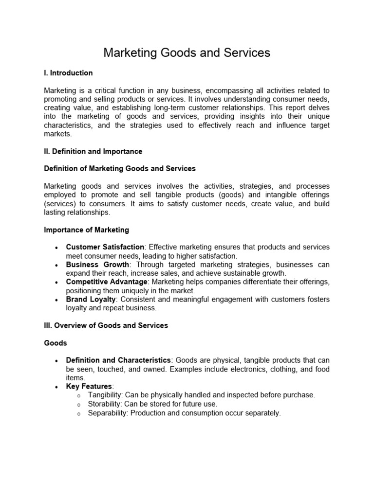 Marketing Goods And Services Pdf Marketing Consumer Behaviour