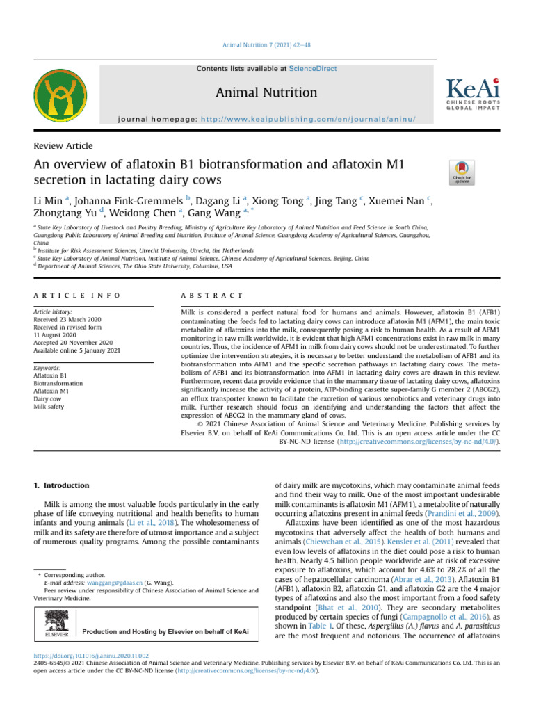 Grupo 1 Biotransformación de Aflatoxina B1 y La Secreción de Aflatoxina M1 | PDF | Cytochrome ...