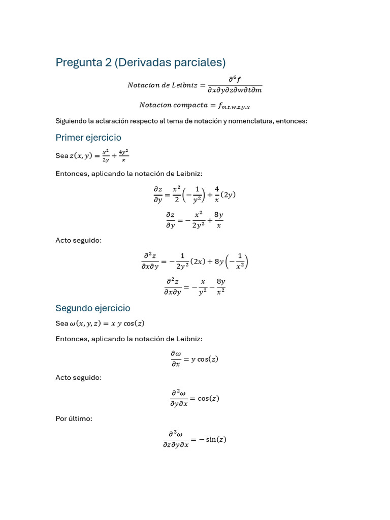 Clase Del 09-07-2024 - Matematica III | PDF | Integral | Derivado