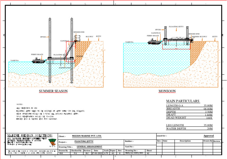 Floating Jetty Layout - 28 - 01 - 22 | PDF