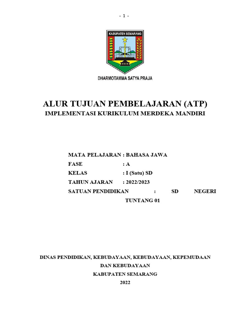 ATP - Bhs Jawa Kelas 1 | PDF