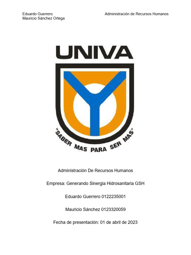 Proyecto Final Administracion de RH - Eg - MS | PDF | Gestión de recursos humanos | Business