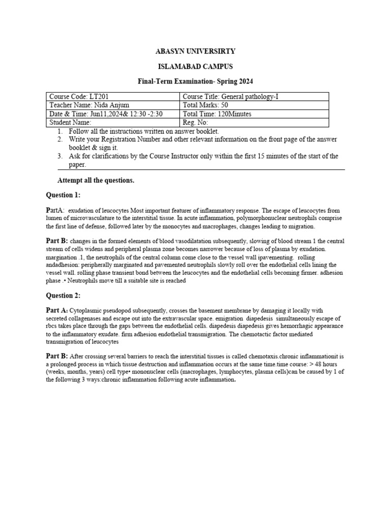 Abasyn Universirty Islamabad Campus Final-Term Examination-Spring 2024 ...