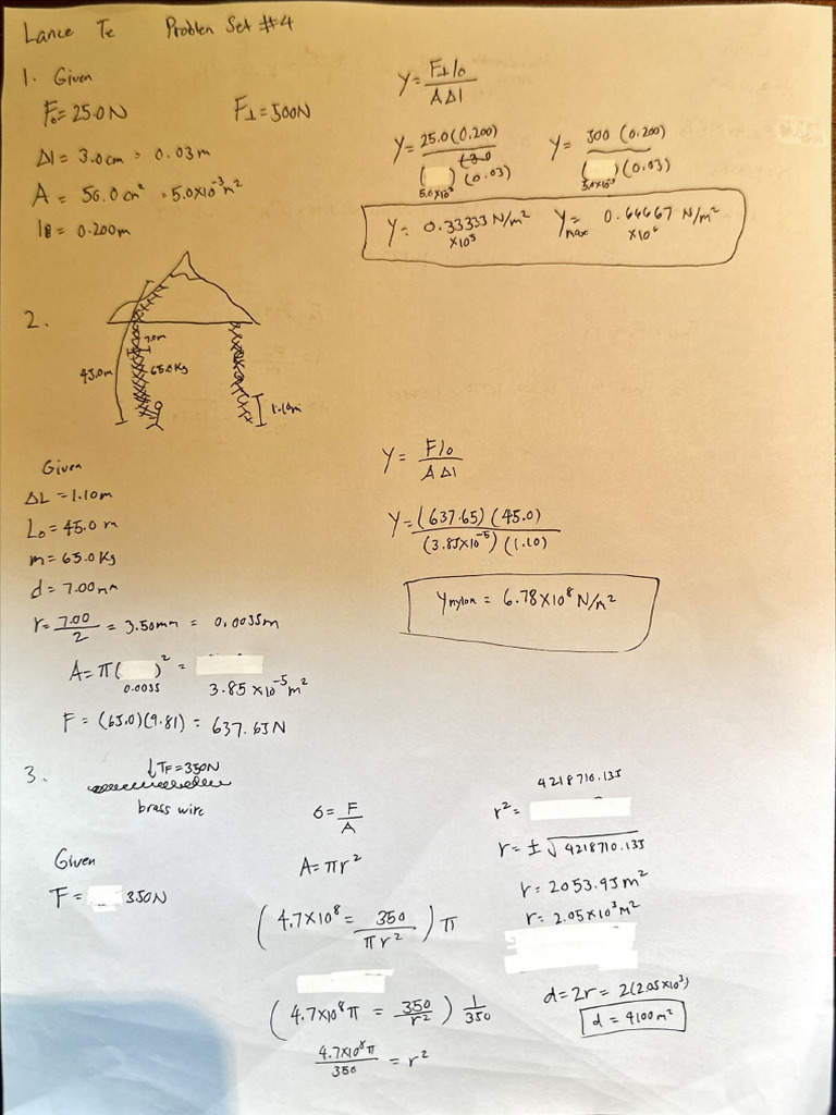 Engphys Problem Set 4 | PDF