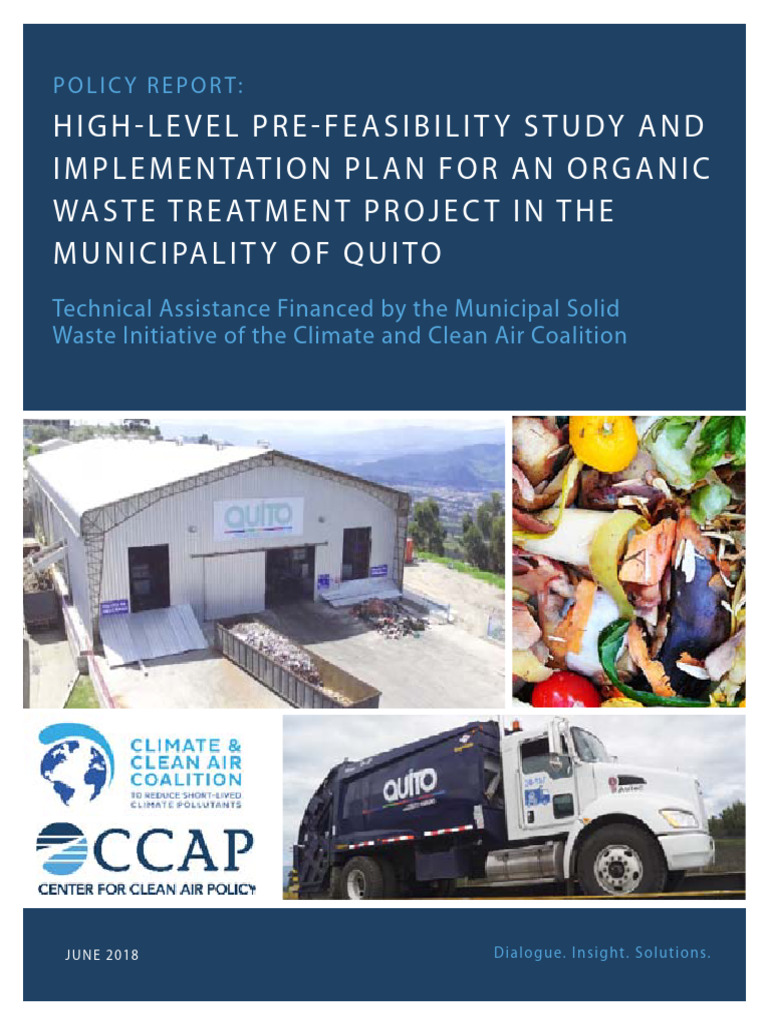 Quito Final Report - High Level Prefeasibility Analysis and Implementati 1 | PDF | Waste ...