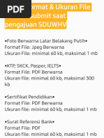 Step by Step Daftar Sduwhv & Catatan Penting | PDF