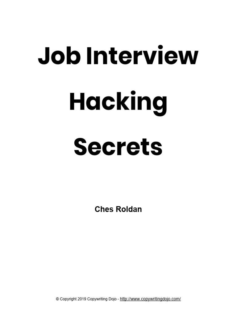 Job-Interview-Hacking-Secrets | PDF