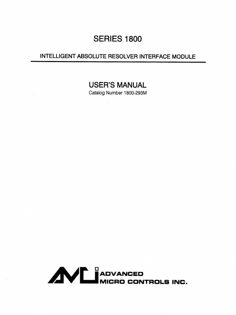ENCONDER AMCI 1800 - Series | PDF