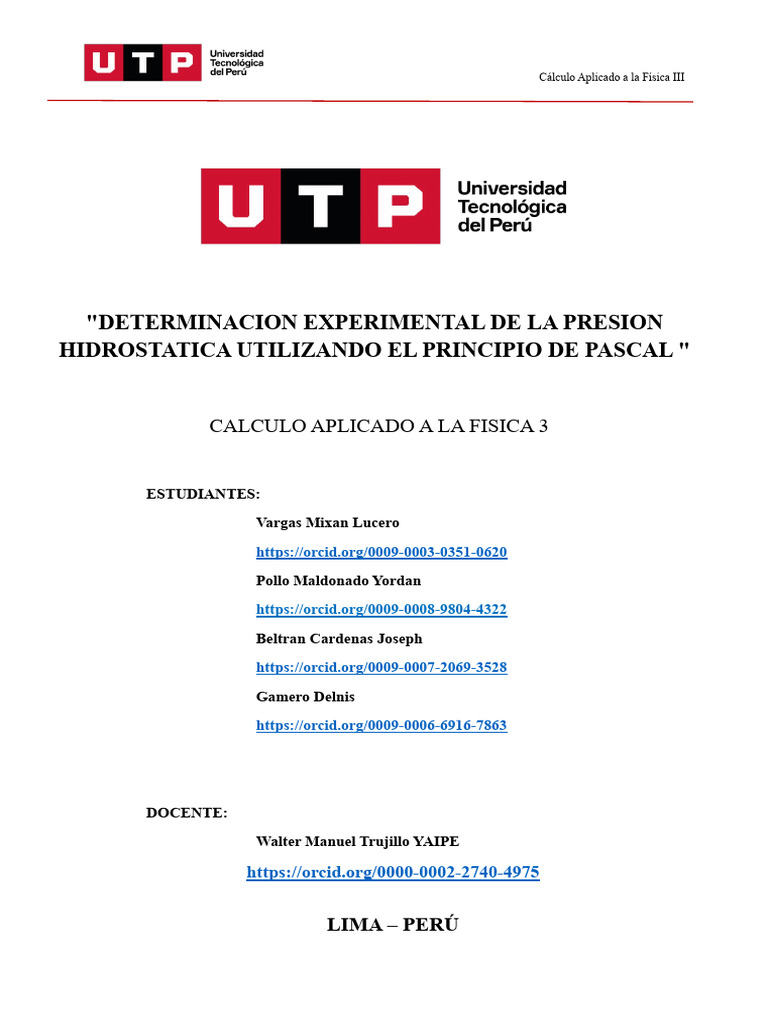 INFORME PROYECTO FINAL CAF 3 | PDF | Fuerza | Gases