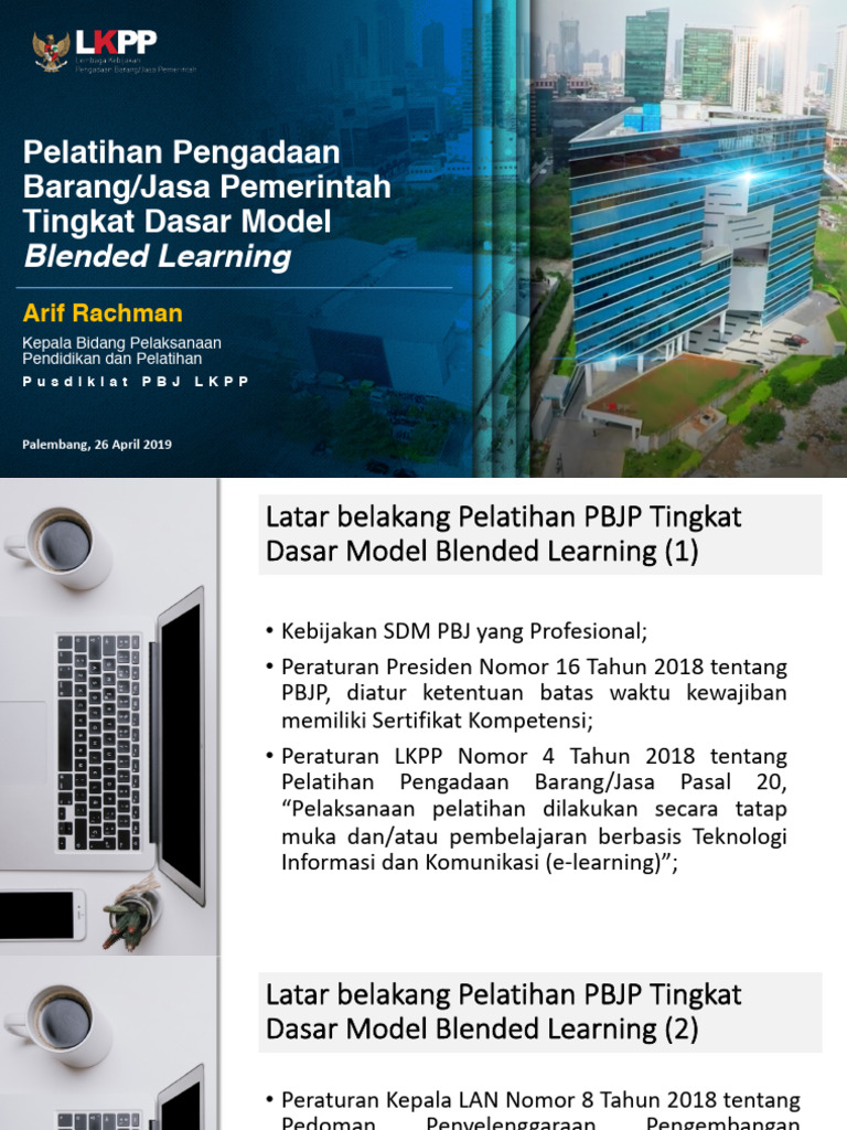 Pelatihan Dasar PBJ Blended Learning | PDF