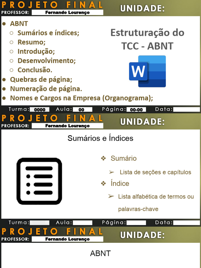 Aula 02 - Estruturação Do TCC - ABNT | PDF | Abstract (resumo ...