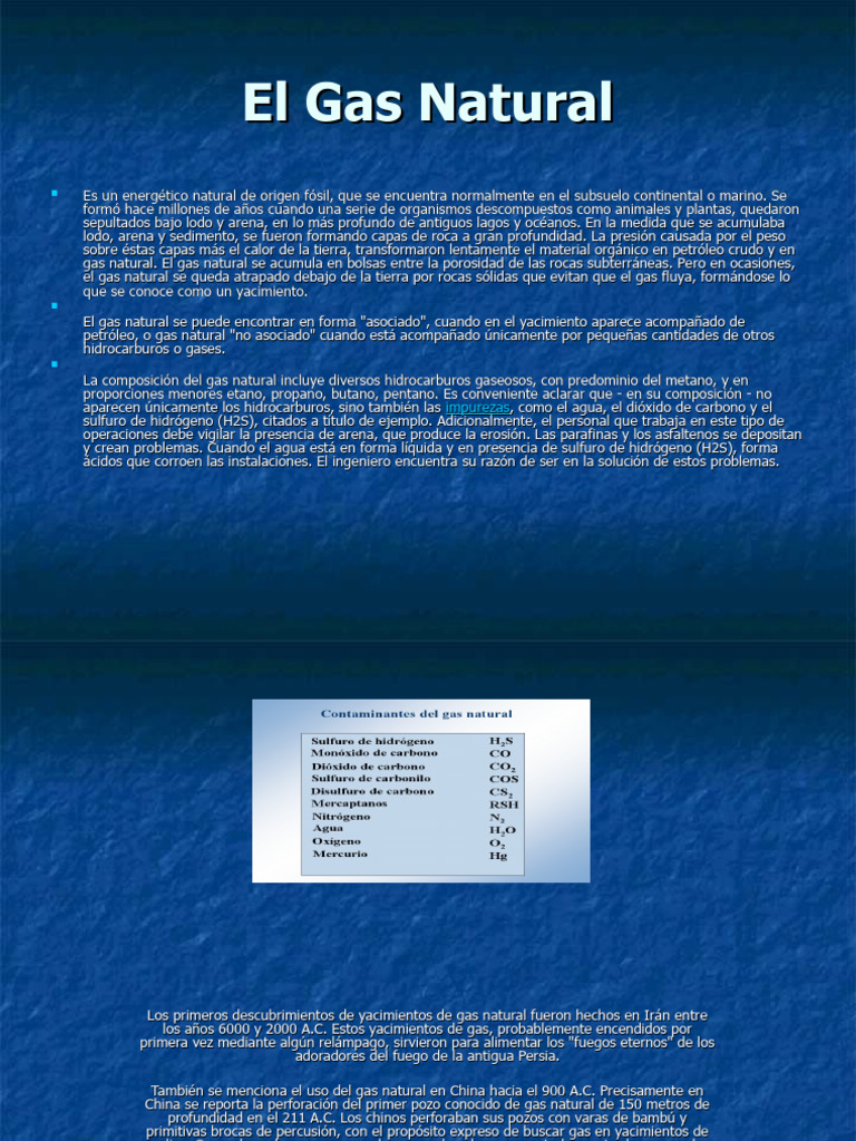 El Gas Natural | PDF | Gas natural | Hidrocarburos