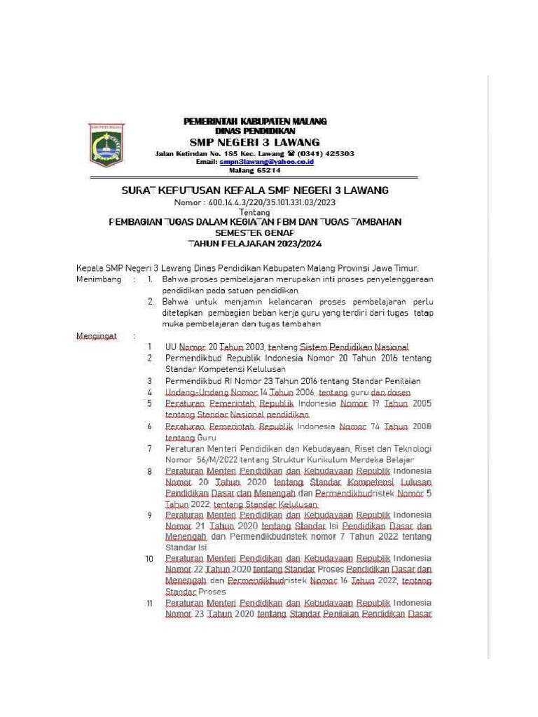 Administrasi Wali Kelas | PDF | Karier & Perkembangan | Seni