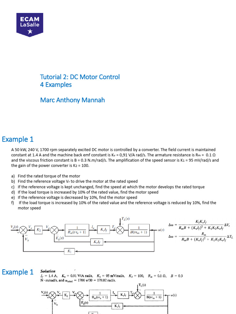 Tutorial 2 Solution | PDF | Electric Motor | Direct Current Tutorial 2 Solution | PDF | Electric Motor | Direct Current