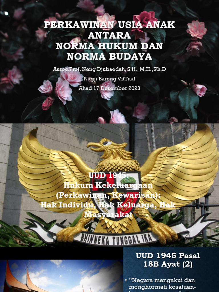 Perkawinan Anak 2 Antara Norma Hukum Dan Norma Budaya 17 Desember 2023 | PDF