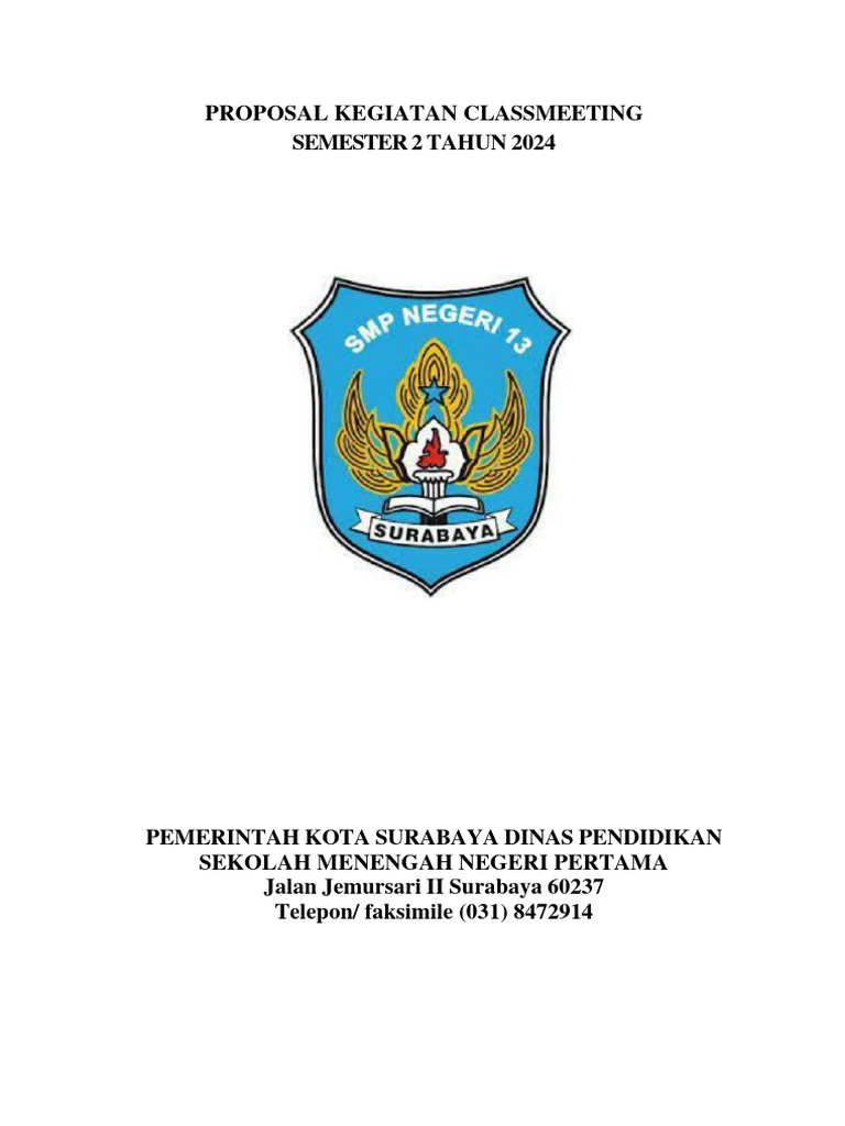 Proposal Classmeet 2024 | PDF