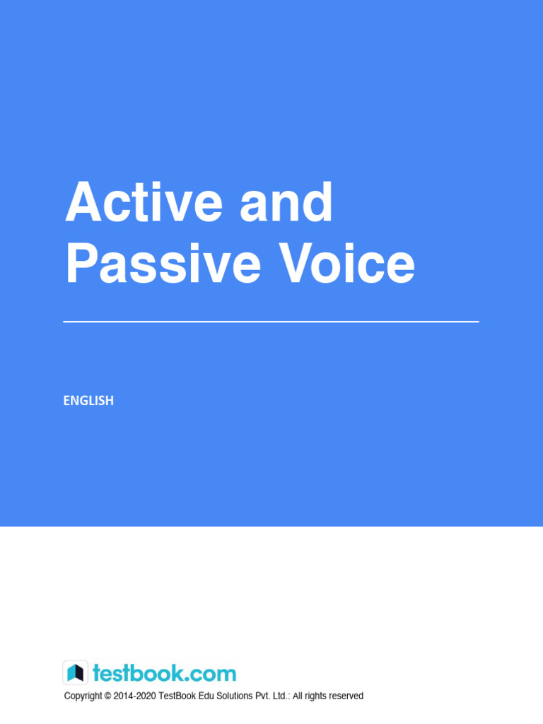 Active and Passive Voice - Study Notes | PDF | Verb | Subject (Grammar)