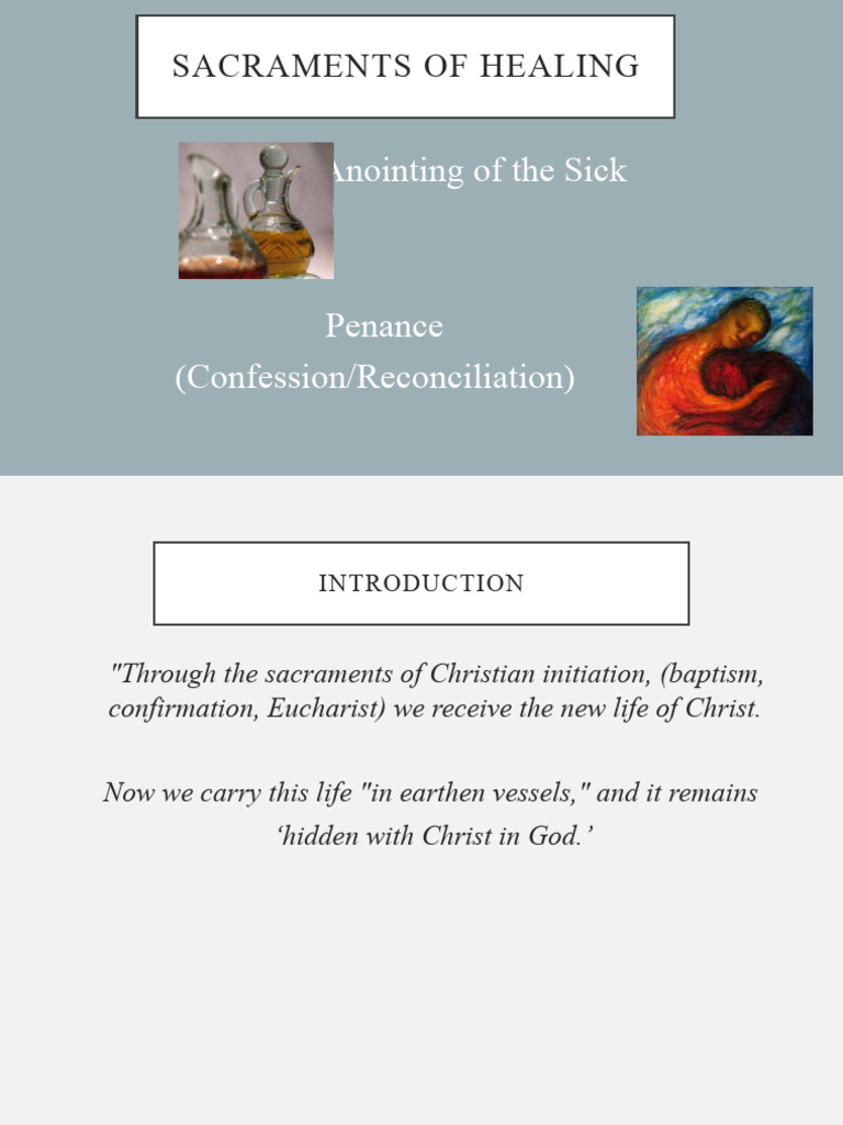 Sacrament of Healing | PDF | Penance | Sacraments