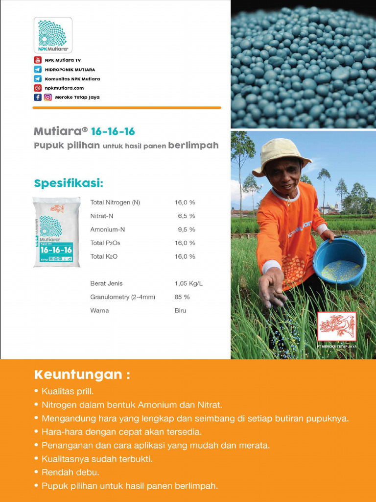 NPK Mutiara 16-16-161 | PDF