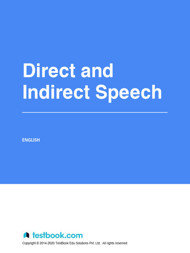 Direct & Indirect Speech - Study Notes | PDF | Visual Cortex ... Direct & Indirect Speech - Study Notes | PDF | Visual Cortex ...