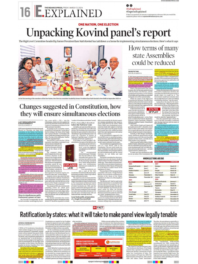 One Nation One Election | PDF