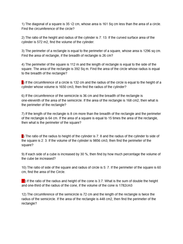 Mensuration | PDF | Area | Length