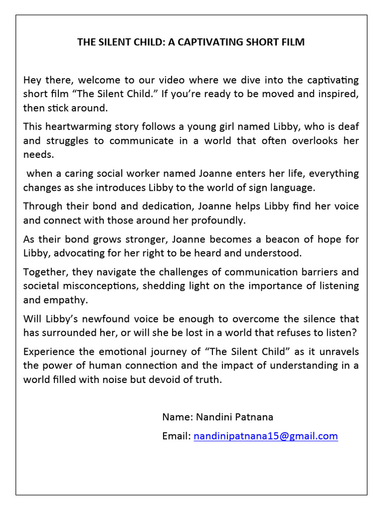 THE SILENT CHILD | PDF