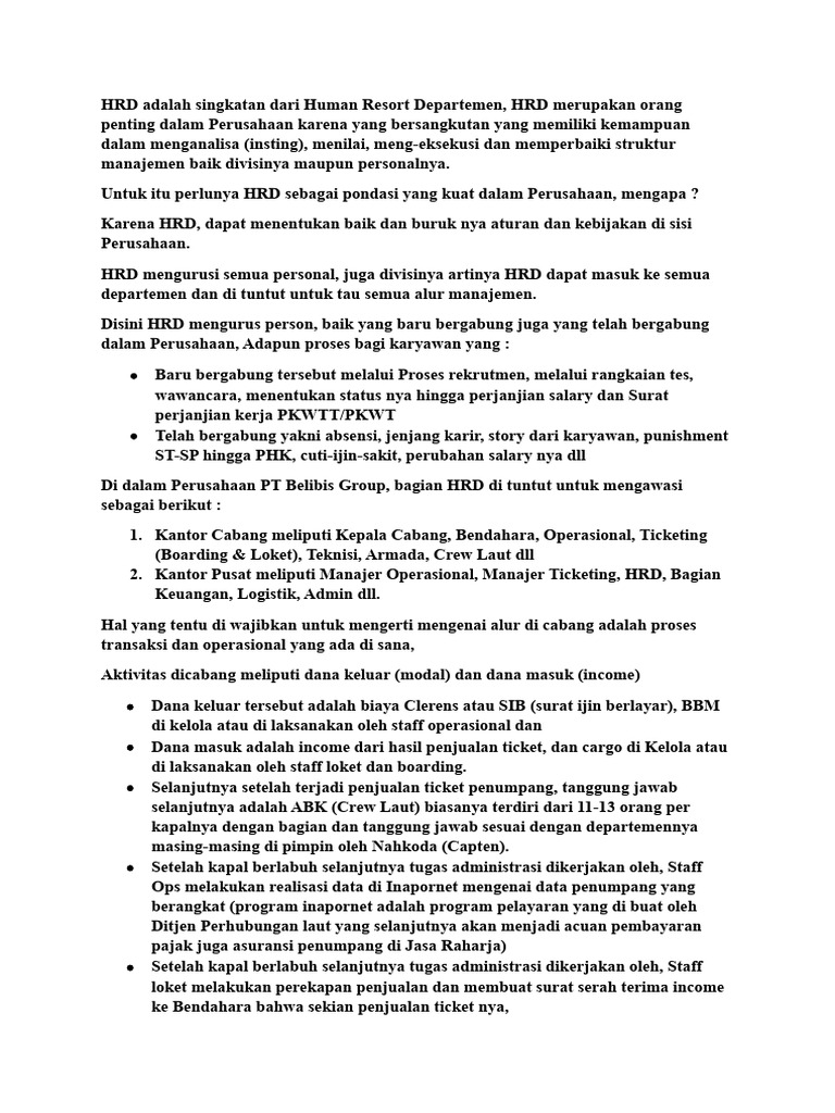 Materi Modul PT - Belibis Group | PDF