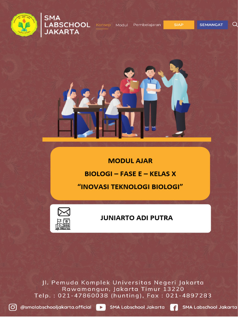 Modul Ajar Ipa Biologi Sma Kelas X Materi 3 Inovasi Teknologi Biologi | PDF | Karier ...