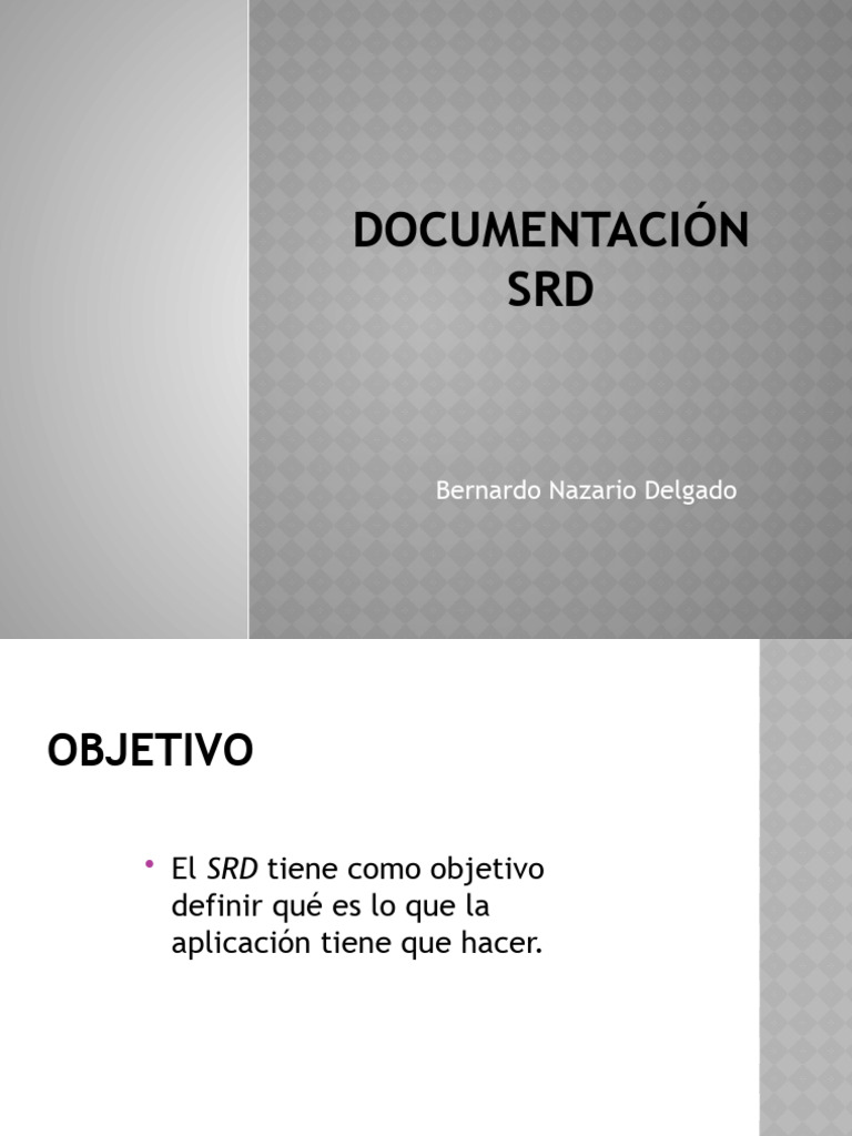 Documentación SRD | PDF | Software | Servidor (Computación)