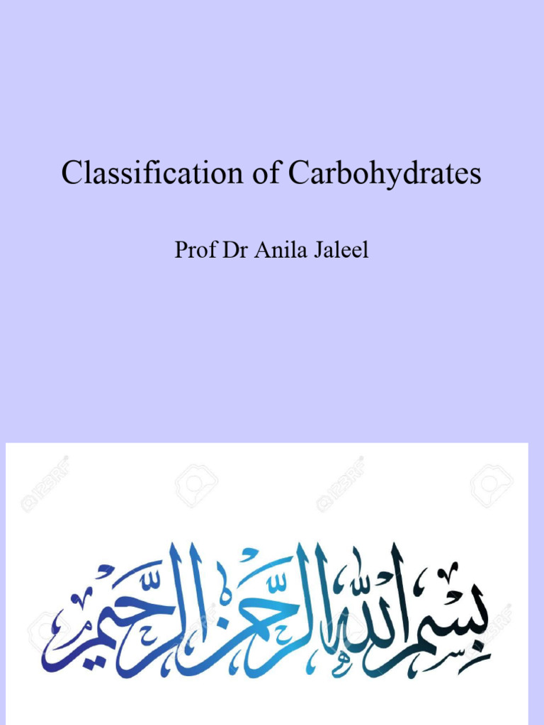 Carbohydrate Classification and Importance | PDF | Carbohydrates | Glucose