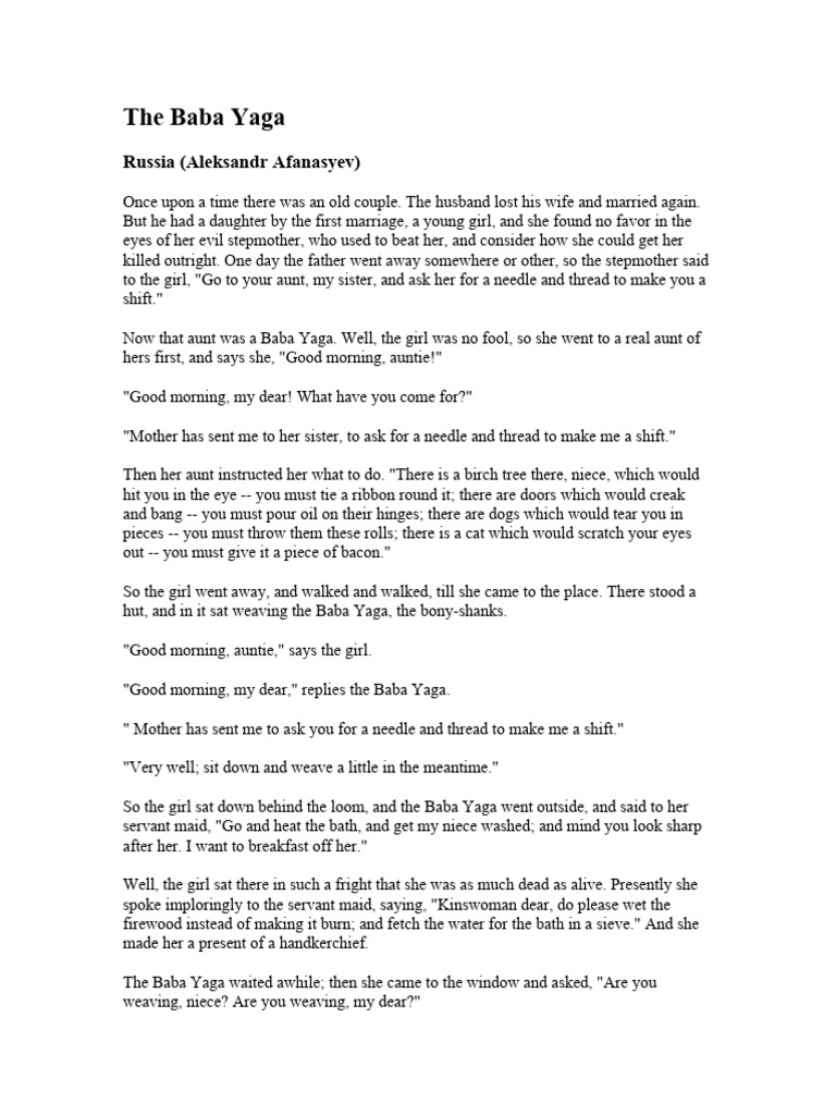 The Baba Yaga | PDF