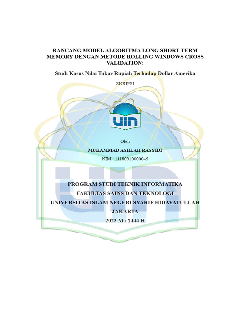 Rancang Model Algoritma Long Short Term Memory Dengan Metode Rolling ...