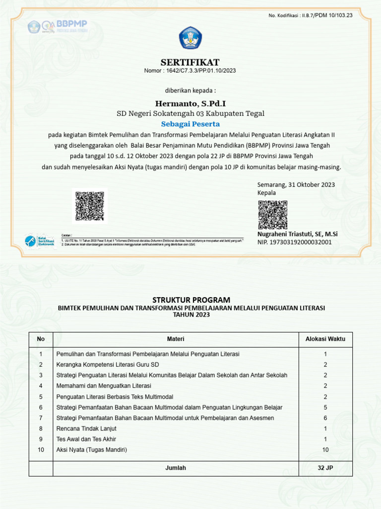 Sertifikat Herman | PDF