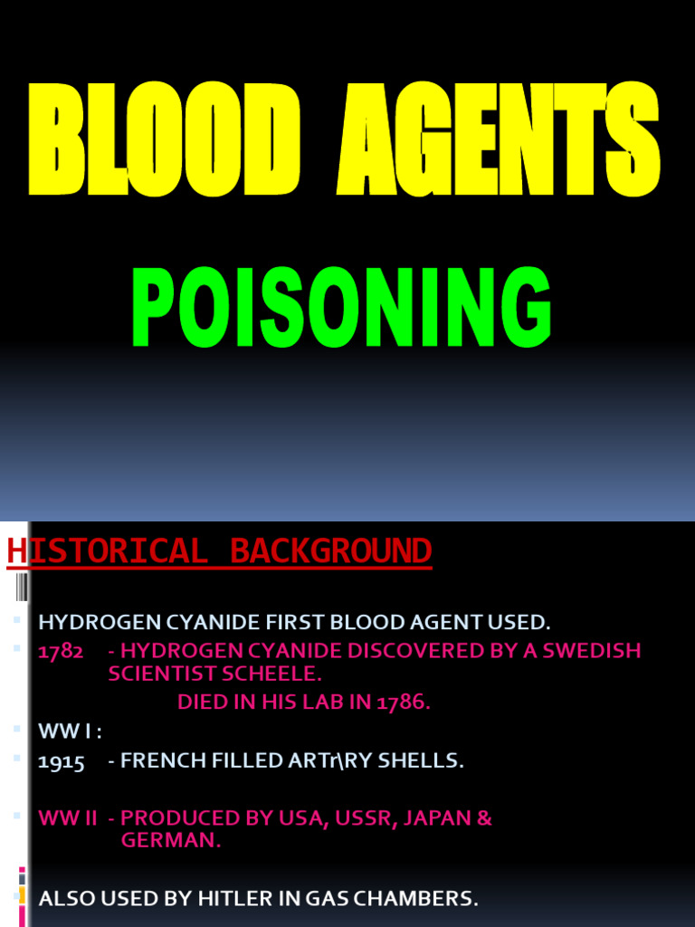13.15blood agent | PDF | Cyanide | Oxygen