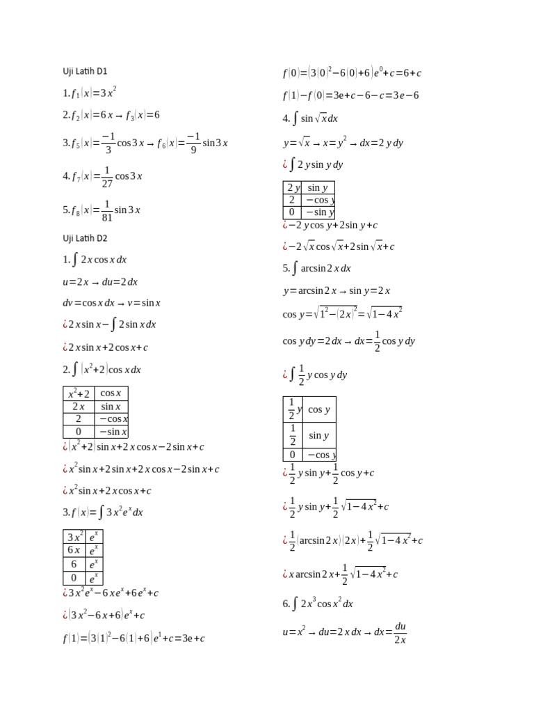 Integral Trigonometri | PDF