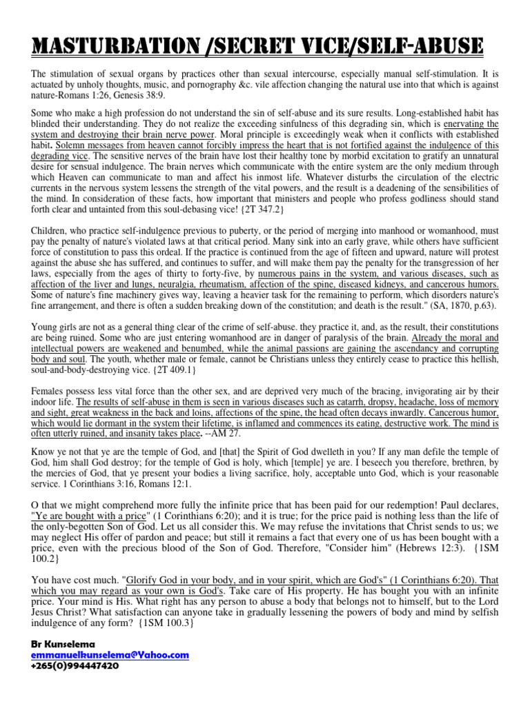 MASTURBATION | PDF | Masturbation