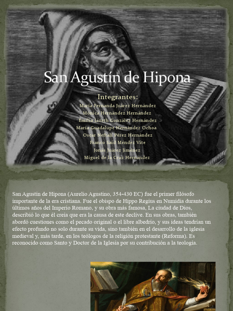 San Agustin de Hipona | PDF | Agustín De Hipopótamo | Alma