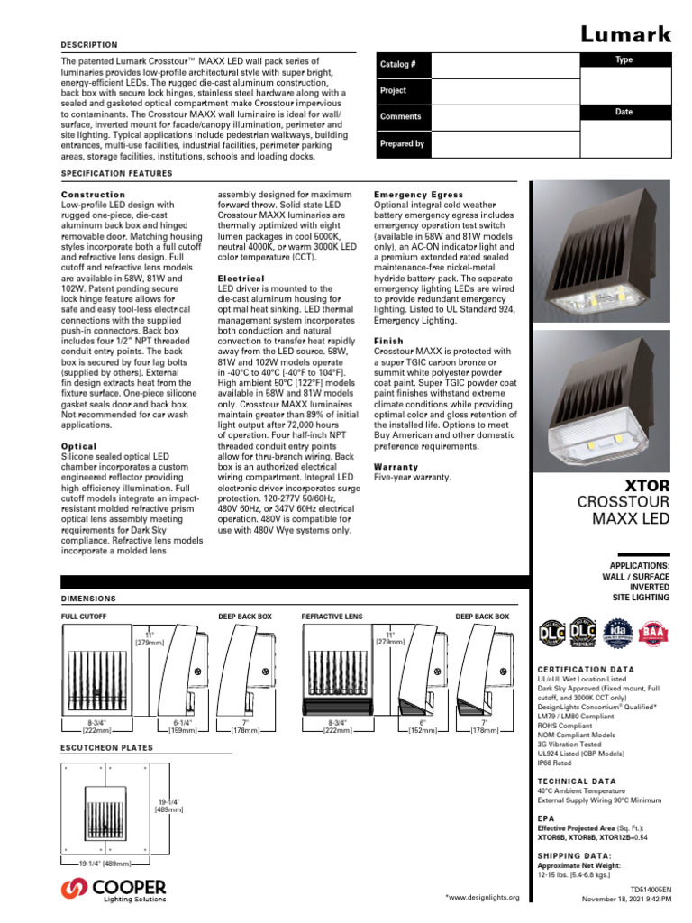 CPL Xtor8brl | PDF | Lighting | Light Emitting Diode