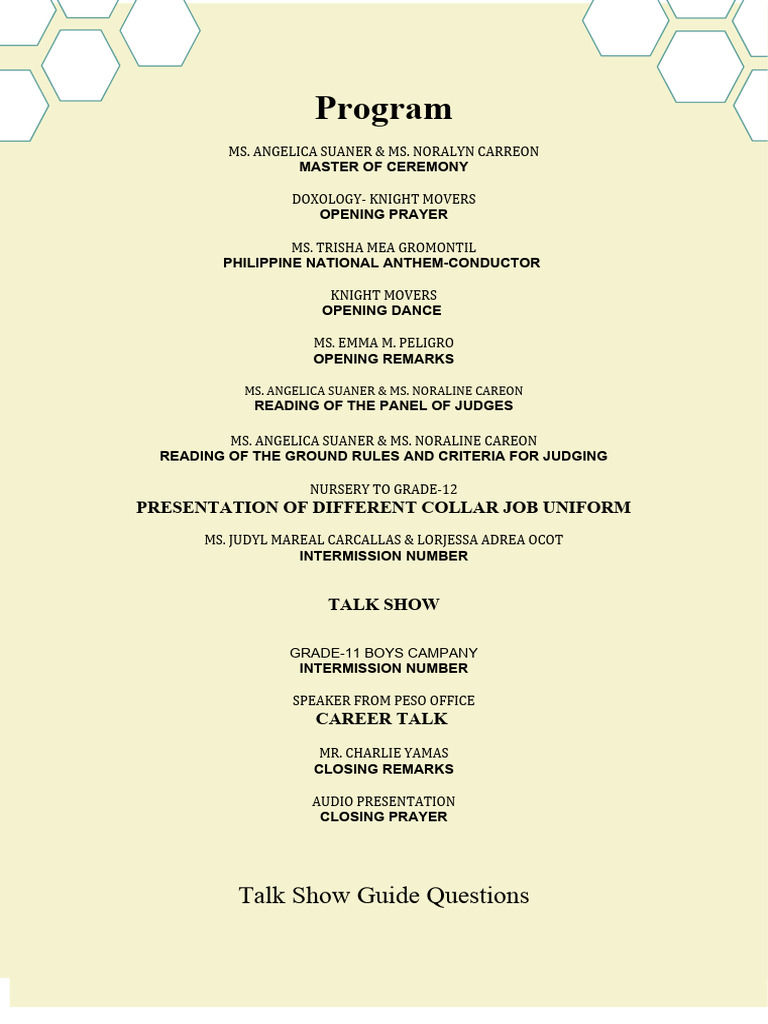 Career Day Program Overview | PDF | Self-Improvement